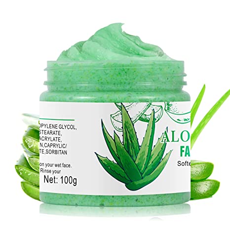 Facial Cleanser Aloe Vera Face Scrub for Dark Spots, Brightening Facial ...